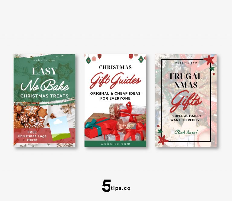 Christmas Holidays Eye Catching Pinterest Pin Pack • Canva Templates ...